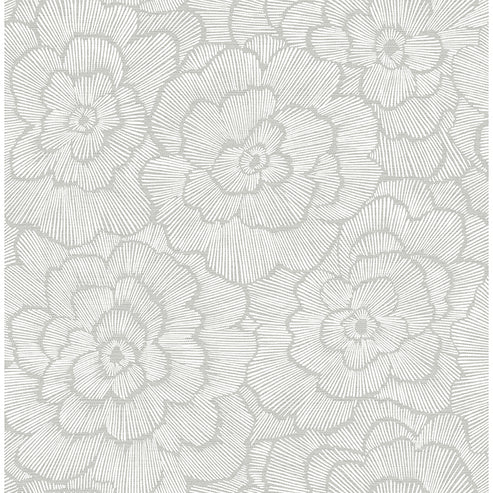Light Grey Floral Clusters – Wallpaper Loft